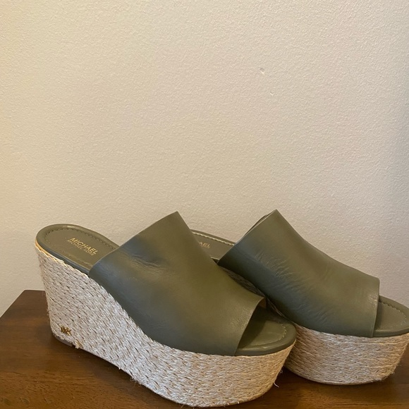 Michael Kors | Shoes | Michael Kors Olive Mules 85 | Poshmark